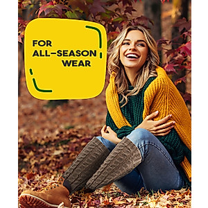 Leg Warmers for Women, 6 Pairs Knee High Cable Knit Warm Thermal Acrylic Winter Sleeve