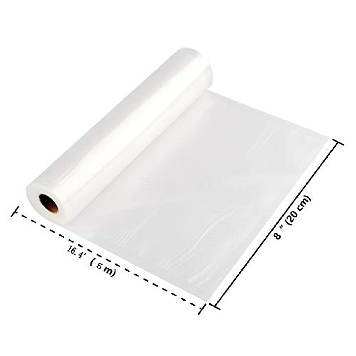 (Ship from US) Food Saver Vacuum Sealed Pockets,Cut to Size Roll,Storage Bags Rolls (2 rolls of 8" x 16.4'+2 rolls of 11" x16.4')