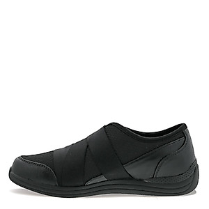 Drew Aster Womens Cross Strap Comfort Shoe, Black Combo,9.5 Wide (D)