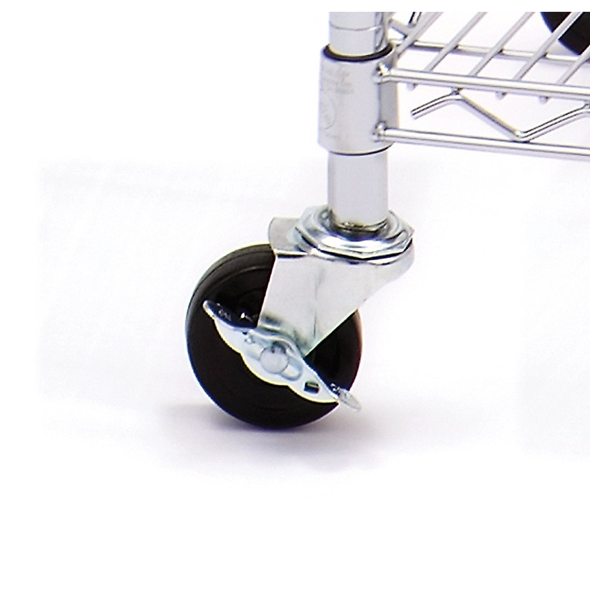 Seville Classics UltraDurable Commercial-Grade 5-Tier NSF-Certified Wire Shelving with Wheels, 60" W x 24" D - Plated Steel