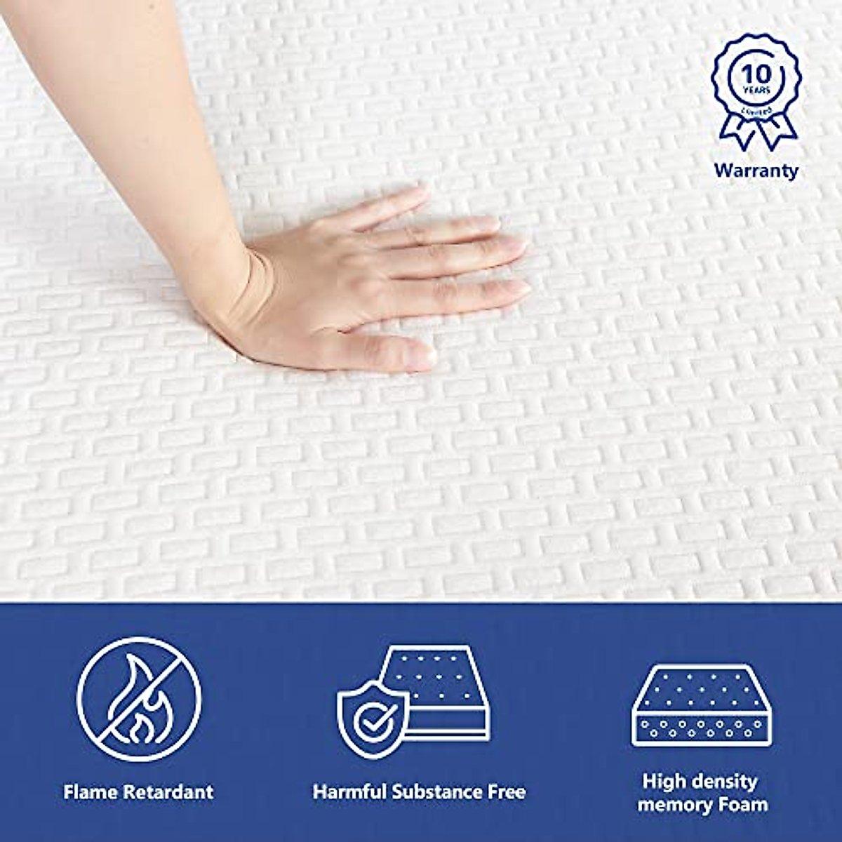 Olee Sleep 10 in Eos Memory Foam Mattress Twin 10FM05T