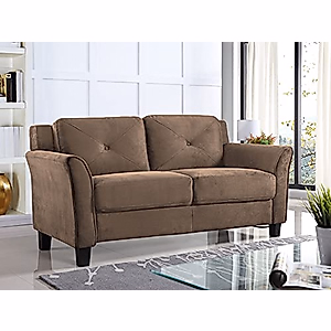 Lifestyle Solutions Grayson Love Seats, 57.87" x 32" x 32.68", Brown