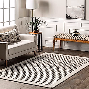 nuLOOM Adahlia Checkered Wool Area Rug