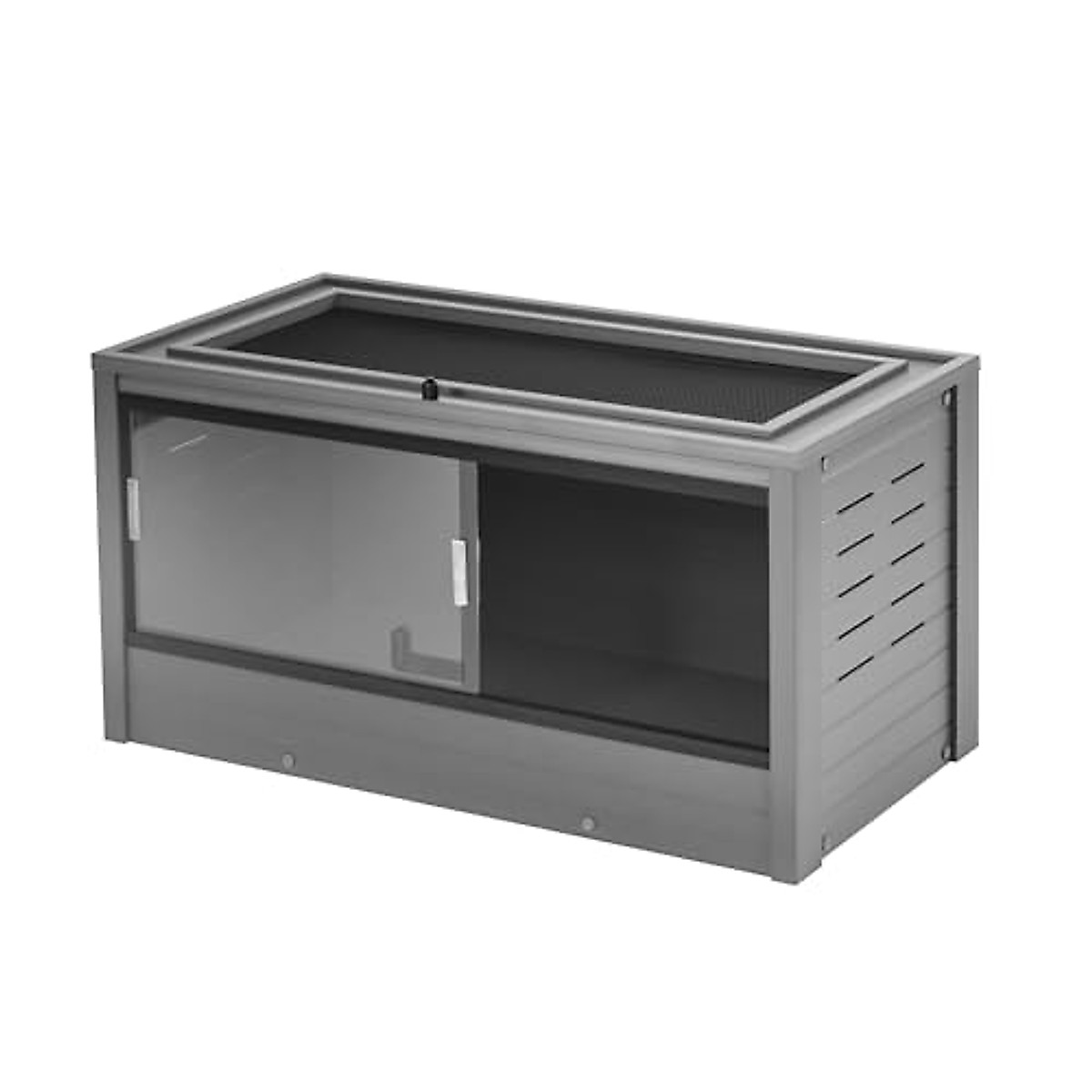 New Age Pet ECOFLEX 33 Inch Medium Mojave Reptile Habitat Enclosure Lounge in Grey