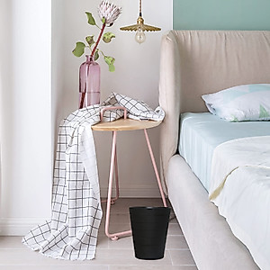 Nipogear Slim Round Plastic Small Trash Can Wastebasket 1.5Gallons Garbage Container Bin (B-Black(2 Pack), 1.5 Gallons)