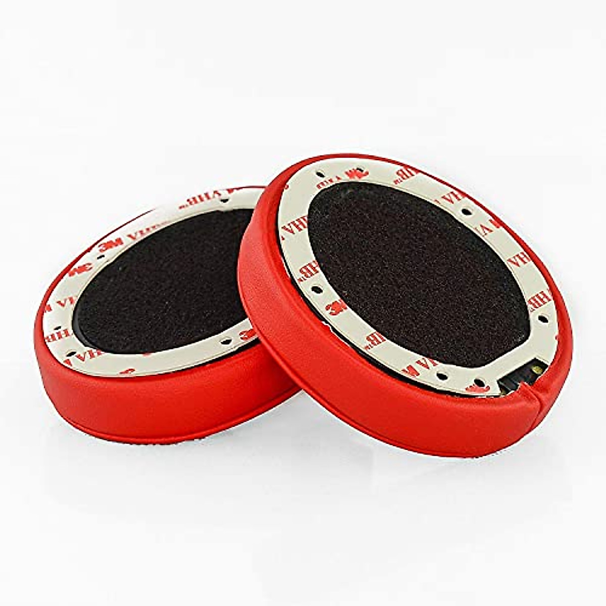 Replacement Ear Pads Ear Cushion Kit Memory Foam Earpads Compatible with Beats Solo 2 Solo 3 Wireless Headphones with Soft Protein Leather (Red)