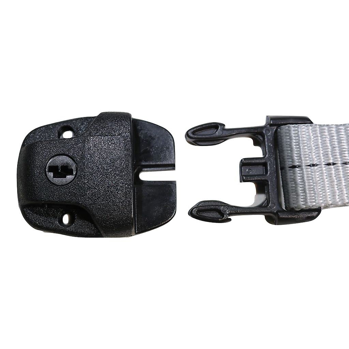 Hot Tub Spa Cover (2) Straps w/ (4) Locks & Keys - 12 feet, Adjustable, Kit w/Screws (Grey) Made in USA