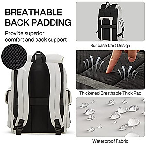 Mixi Travel Laptop Backpack for Women & Men Carry On Backpack fits 16'' Laptop, Waterproof Lightweight Casual Hiking Weekender Bags Rucksack,17 Inch, Interstellar White