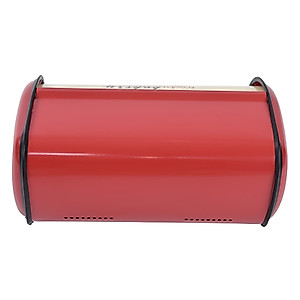 Yosoo Metal Bread Box Kitchen Countertop Multi Function Bread Fork for Bakery red