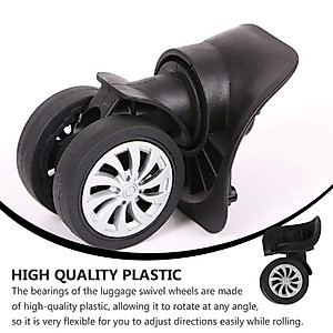 BESPORTBLE 4pcs Luggage Suitcase Caster Wheels Swivel Wheel Replacement Luggage Travel Suitcase Wheels Plastic Bearings Repair Set for Luggage Kits