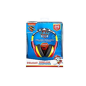 eKids Paw Patrol Kids Bluetooth Headphones, Wireless Headphones with Microphone Includes Aux Cord, Volume Reduced Kids Foldable Headphones for School, Home, or Travel