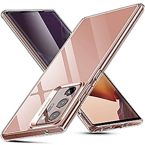 ESR Glass Case Compatible with Samsung Galaxy Note 20 Ultra 6.9”, Scratch-Resistant Tempered-Glass Back, Flexible Frame, Echo Series, Clear