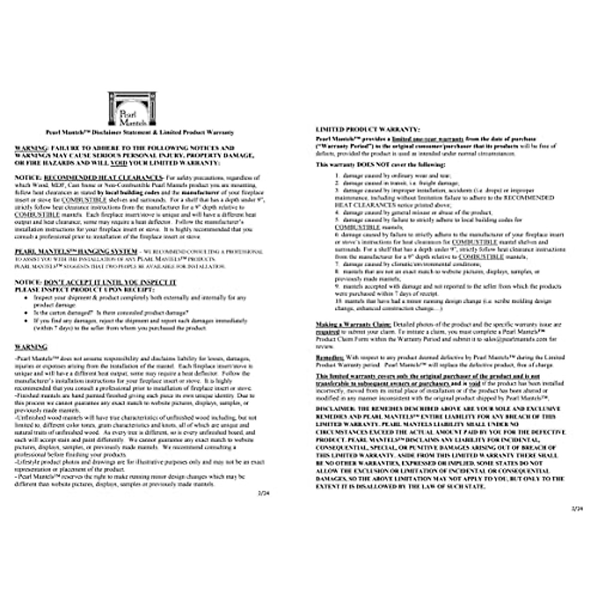 Pearl Mantels 412-60-50 Shenandoah Pine 60-Inch Fireplace Mantel Shelf, Rustic Medium