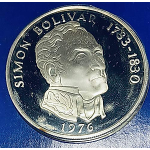 PA 1976 Republic of Panama Proof Coins Simon Bolivar .925 Silver Box & COA Proof