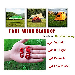 Yillsen Ultralight Aluminum Alloy Guyline Cord Adjuster Tent Tensioners Rope Adjuster for Tent Camping Hiking Backpacking Outdoor Activity Pack of 11 Blue