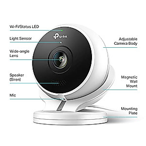 Kasa Smart (KC200) Outdoor Camera by TP-Link, 1080p HD Smart Home Security Camera with Night Vision, Built-in Siren, 2-Way Audio, Motion Detection, Works with Alexa & Google Home