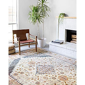 Loloi CLARA Area Rug, 9'-3" x 13', Pebble/Fiesta