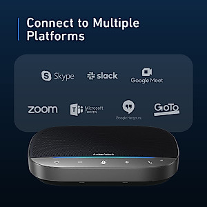 AnkerWork SR500 Conference Speaker and Microphone with Deep Learning, 8 Mics, 48 kHz, Connect 5 Speakerphones in Daisy Chain, AI Noise Cancellation, Premium Pickup in Conference Rooms Up to 45 People