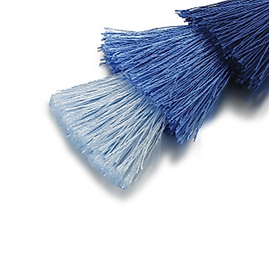 FINREZIO Dangle Tassel Blue Earring for Women Boho Earring Long Thread Tassel Earrings Bohemian Fringe Drop Handmade EarringsGradient