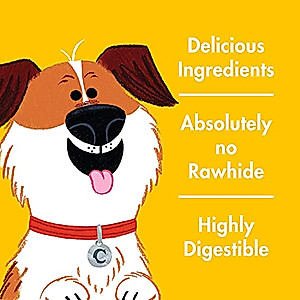 Chewsday 6-Inch Dog Chew Braids, Made in The USA, All Natural Rawhide-Free Highly-Digestible Treats, Peanutty Bliss - 14 Count