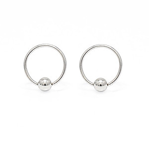 BodyJewelryOnline Captive Bead Ring 6pc 18G Anodized Titanium Nose Lip Ear Cartilage Septum CBR