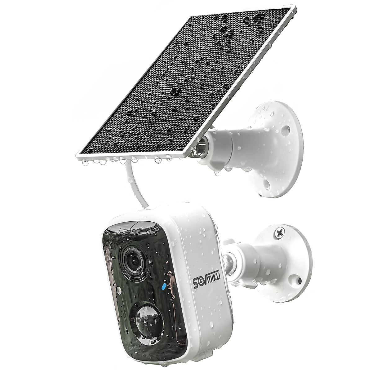 Sovmiku CG3 2K Starlight Color Night Vision,Solar Security Camera Wireless Outdoor,2-years Free Cloud Storage,Easy to Setup,Motion Detection,Two Way Audio,Audible Flashlight Siren,2.4GHz Wi-Fi,SD Slot