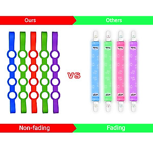 Toy Straps for Baby, 5 Pack Silicone Pacifier Clips Toddler Bottles Harness Holder for Stroller,Highchair,Crib,Shopping Trolley,Cars,Bags
