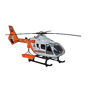 DICKIE TOYS Light and Sound SOS Rescue Helicopter with Moving Rotor Blades, 25"