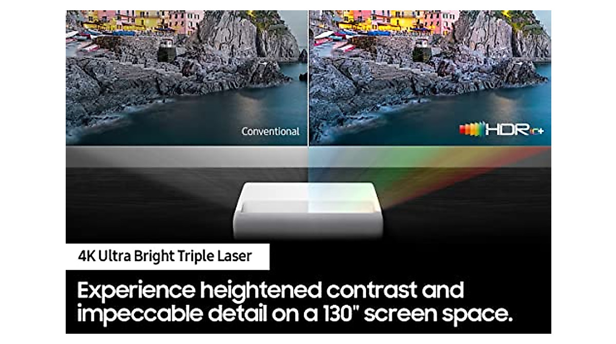 Samsung 130" 4K Laser Projector + Dolby Atmos Soundbar | Home Theater