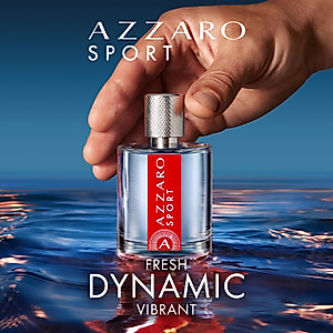 Azzaro Sport Eau de Toilette - Fresh & Clean Mens Cologne - Citrus, Aromatic & Woody Fragrance - Everyday Casual Wear - Energizing Scent - Luxury Perfumes for Men, 3.4 Fl Oz