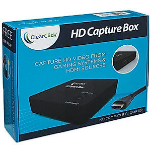 ClearClick HD Capture Box - Capture Video from Gaming Devices & HDMI Sources (No Computer Required)