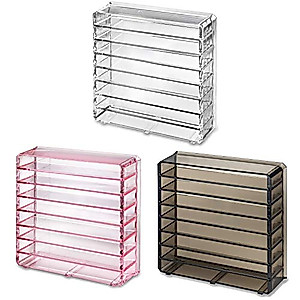 BY ALEGORY byAlegory Acrylic Makeup Eyelashes 'Lash' Organizer w/Removable Dividers Designed To Stand & Lay Flat 8 Space False Eye Lash Extension Cosmetic Storage - Clear