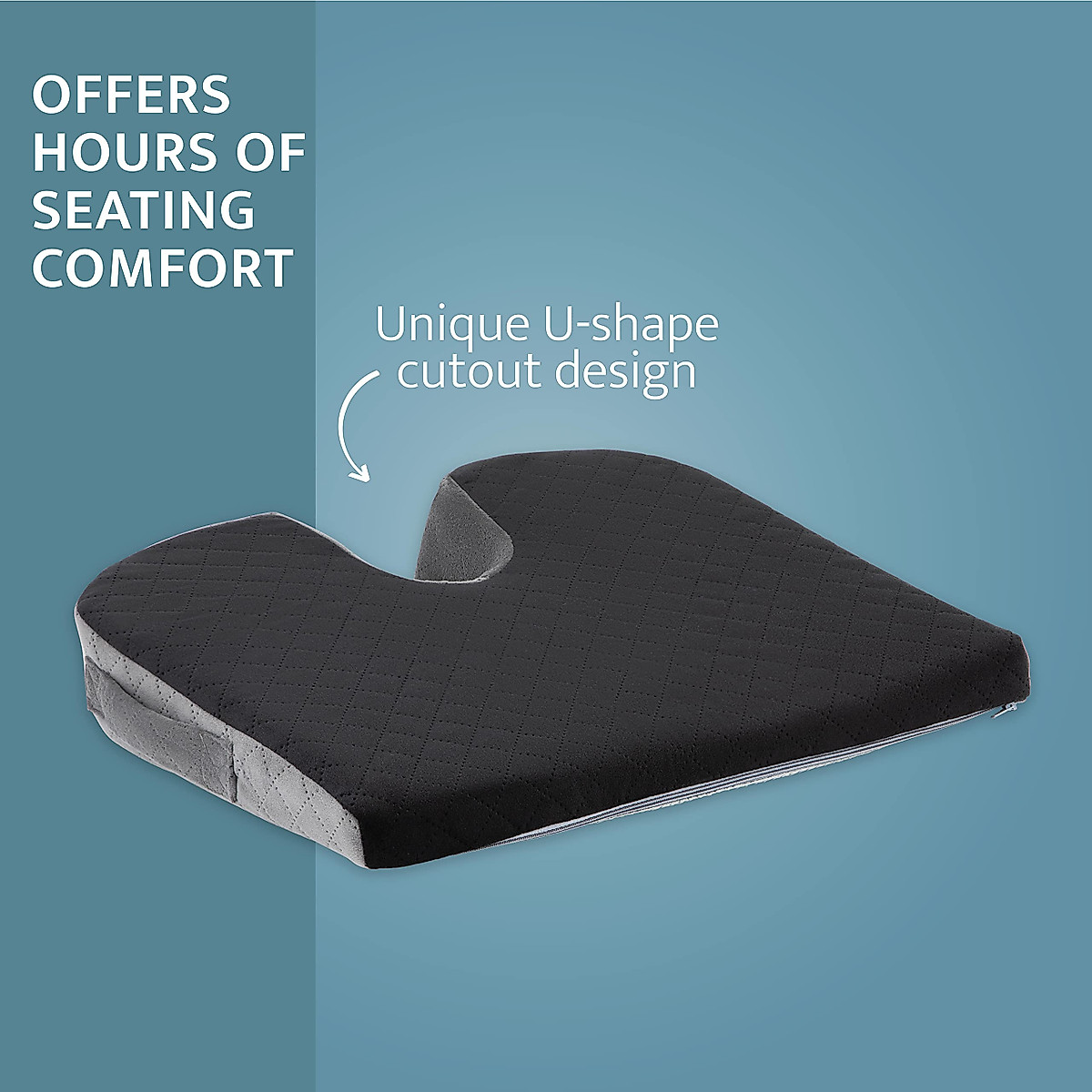 Kolbs Car Seat Cushion Truck Driver Cushion | Wedge Seat Cushion with Cutout for Coccyx Tailbone Pain Relief Cushion | Car Pillow Car Seat Cushion for Car Seat Driver | Stylish Chic Jacquard Cover