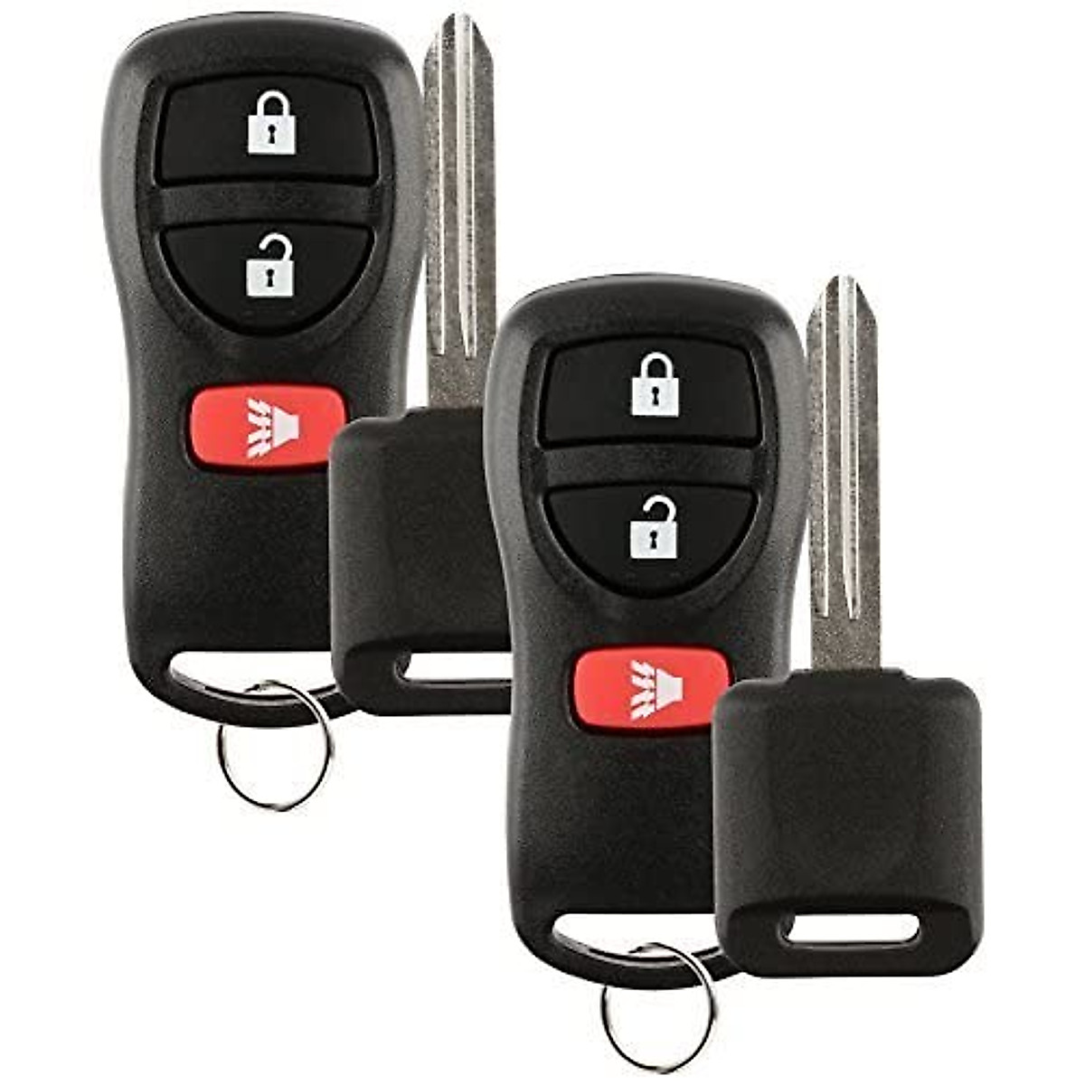 Discount Keyless Replacement Key Fob Car Remote and Uncut Transponder Key Compatible with KBRASTU15, CWTWB1U733, ID 46, NI04T (2 Pack)