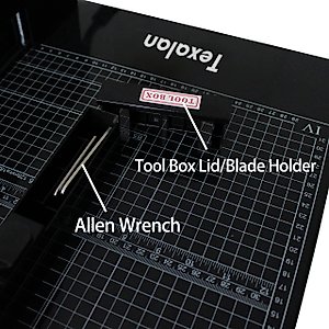 TEXALAN Heavy Duty Guillotine Paper Cutter - 400 Sheets Capacity, A4 12" Stack Paper Trimmer, Steel Base, Black