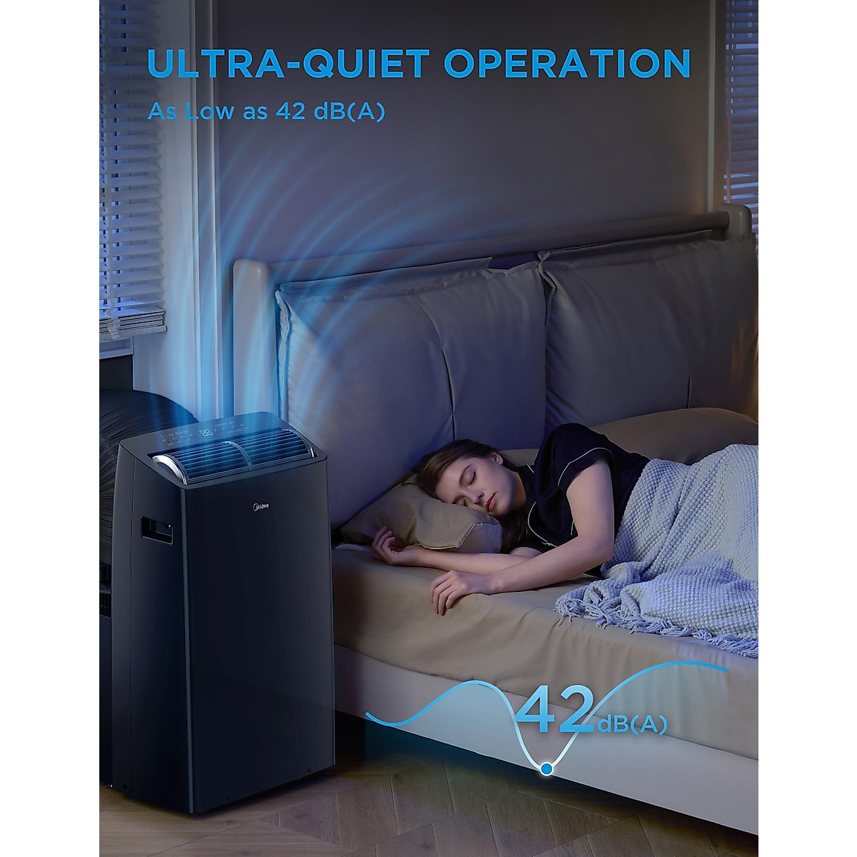 Midea Duo 14,000 BTU (12,000 BTU SACC) Smart HE Inverter Ultra Quiet Portable Air Conditioner with Heat-Cools Up to 550 Sq. Ft., Works with Alexa/Google Assistant, Includes Remote Control & Window Kit