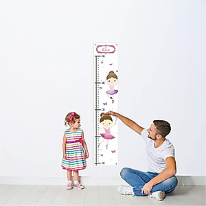 Personalized Kids Canvas Growth Chart, Height Chart, Growth Chart Banner, Ballerina