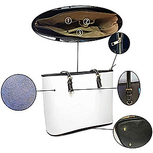 SEANATIVE Hawaiian Hibiscus Floral Handbags Shoulder Totes for Women Large Capacity Hand Bag with Long Wallet,Tattoo Tribal Design