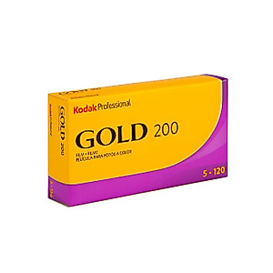 Kodak Professional Gold 200 Color Negative Film (120 Roll Film, 5-Pack)