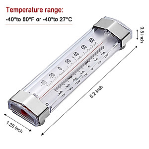 GERUSEA 12 Pack Fridge Refrigerator Freezer Thermometer