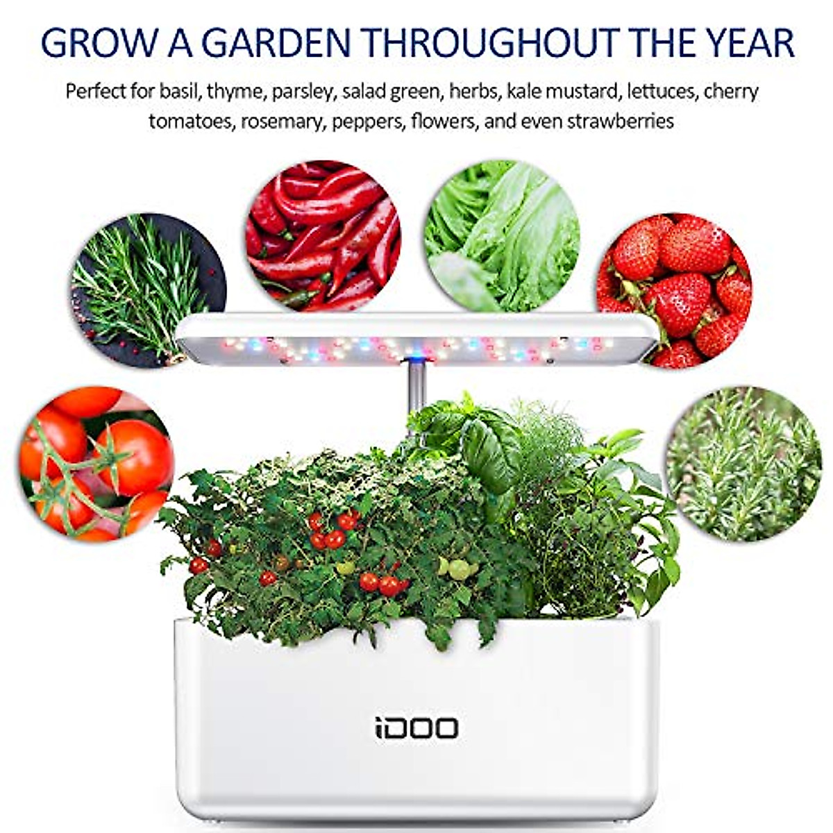 iDOO Seed Pods kit for ID-IG201 Hydroponics Garden Kit with 14pcs Growth Sponges, 7pcs Basket Kit, A&B Solid Nutrient (Seeds not Included)