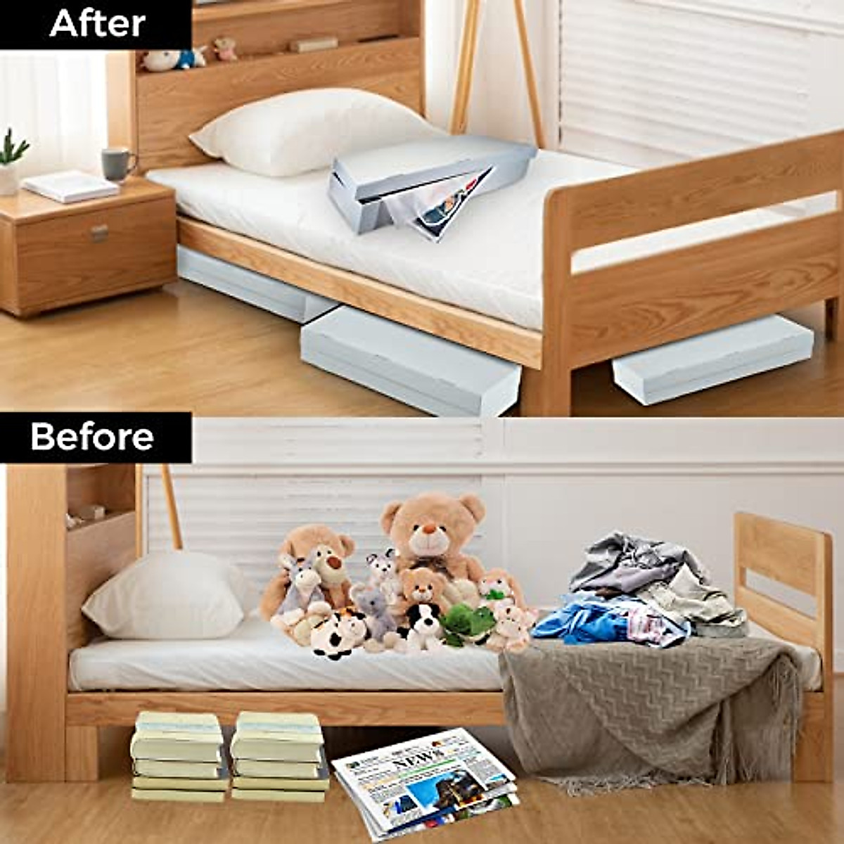 Lineco, Under Bed Storage Bins, Large Capacity Box with Lid, Archival Storage Containers for organizing Wedding Dress, Quilts, Gowns, Family Heirlooms, forever Keepsake Garment Box, 40x18x6 Inch