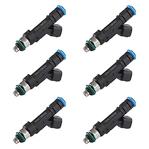 JDMON Fuel Injectors Replacement for Dodge Dakota Durango Nitro Ram1500 Jeep Commander Grand Cherokee Liberty Mitsubishi Raider 3.7L V6 Replace 0280158020 812-12145 FJ474 6Pcs
