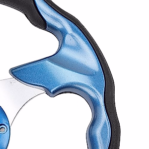 Steering Wheel Kit, PU Leather Surface Strong Grip Wear Resistant Cart Steering Wheel 12.5 Inch Universal Beautiful for DS Precedent Onward Tempo (Blue)