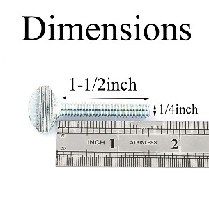 Pro Bamboo Kitchen 5pcs Thumb Screws 1/4-20x1-1/2" Racket Screws for Communication and Electronic Equipment