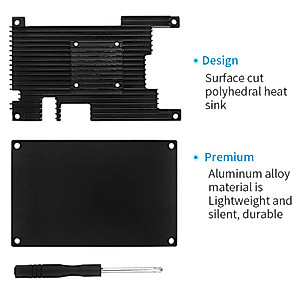 Howay for Orang- Pi 5B/5 Case Aluminum Alloy Metal Case with Fan Heatsinks Active & Passive Cooling Enclouse Cooler Protection Shell Compatible with Or-e Pi 5b/5 Accessories(1 Set)