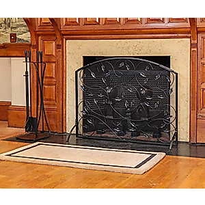 Minuteman International Leaves Fireplace Set Flat Screen