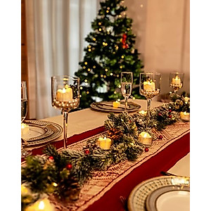 Homemory Timer Tea Lights, Flameless Flickering Battery Operated, Auto-On 6 Hours and Off 18 Hours Everyday, Batteries Included, Long-Lasting, Pack of 12