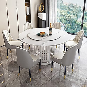 LITFAD Modern Indoor Side Chair Parsons Back Metal Upholstered Dining Room Chair Set for 2 Leather Restaurant Chairs Cafe Chairs - 2 White Chairs