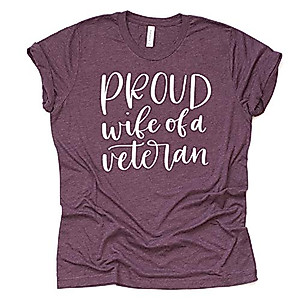 Proud Wife of a Veteran Air Force Military Army Navy Vietnam Wife Spouse Womens T Shirt Misses Unisex and Plus size TShirt, Assorted Colors